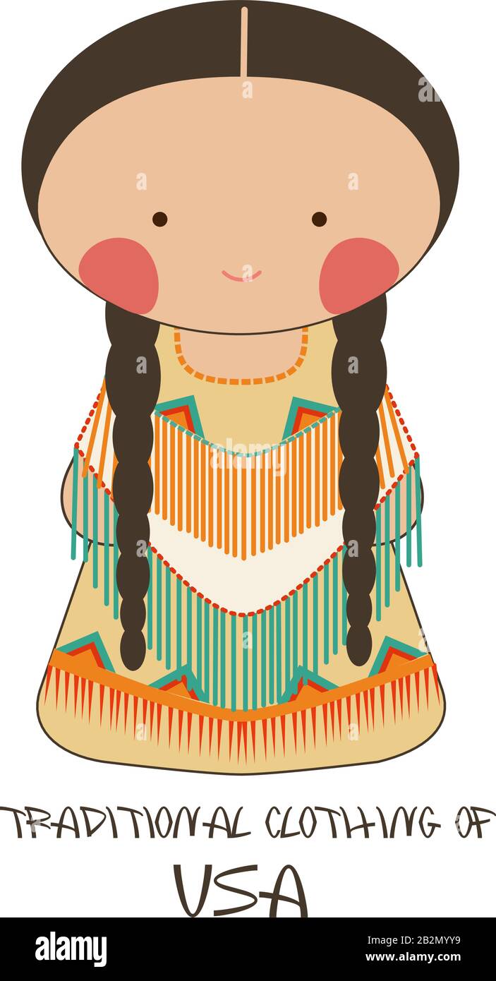 Usa traditional ethnic clothes costume dress folk hi-res stock ...