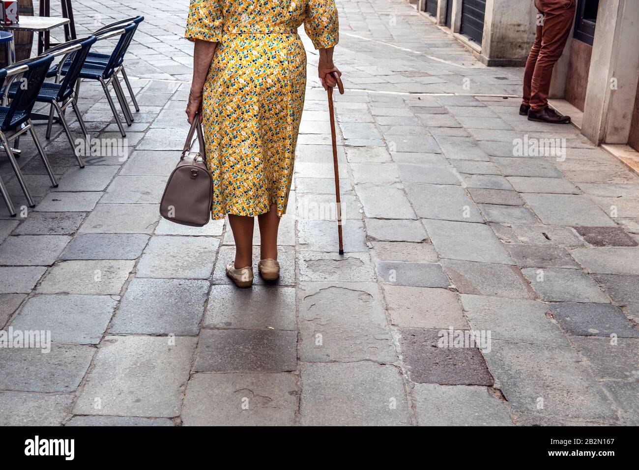 Elderly lady walking stick walking hi-res stock photography and images ...