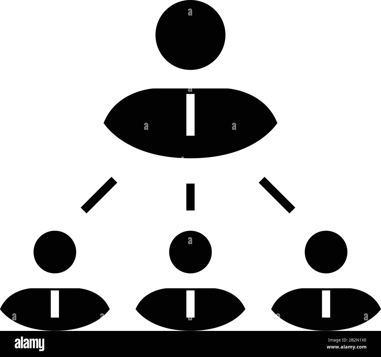 Organization black icon, concept illustration, vector flat symbol ...