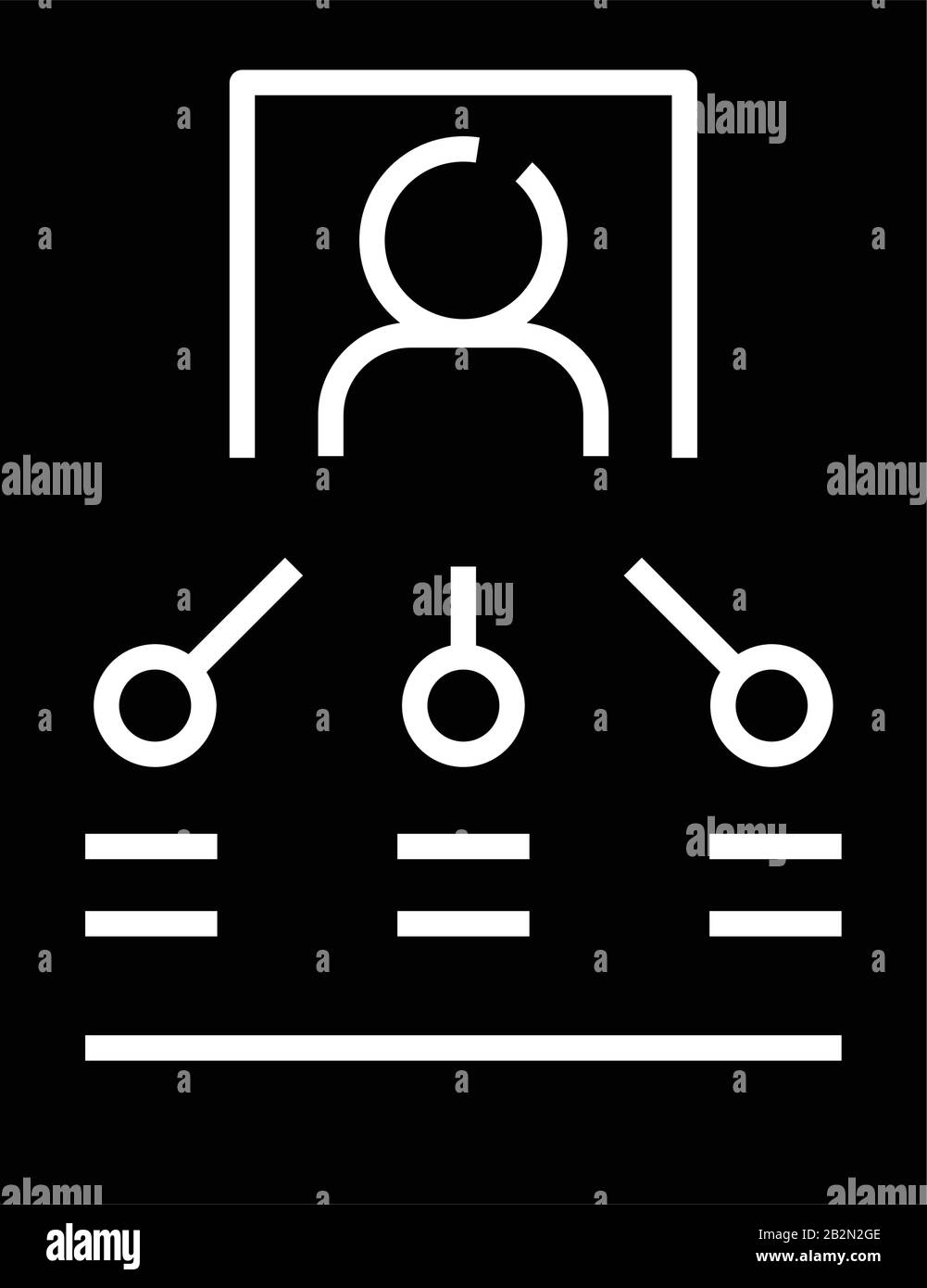 Personal responsibility black icon, concept illustration, vector flat ...