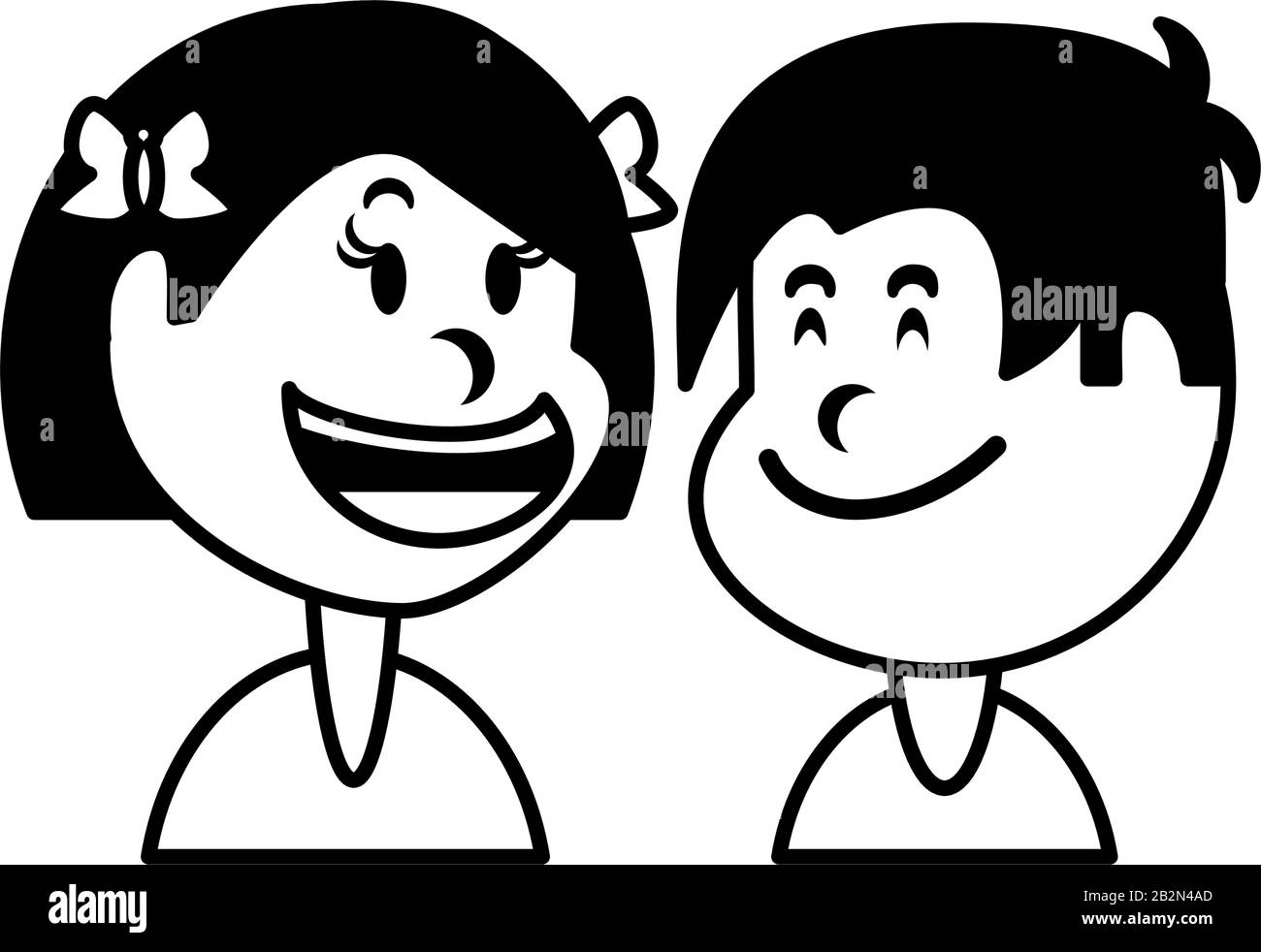 children smiling on white background vector illustration design Stock ...