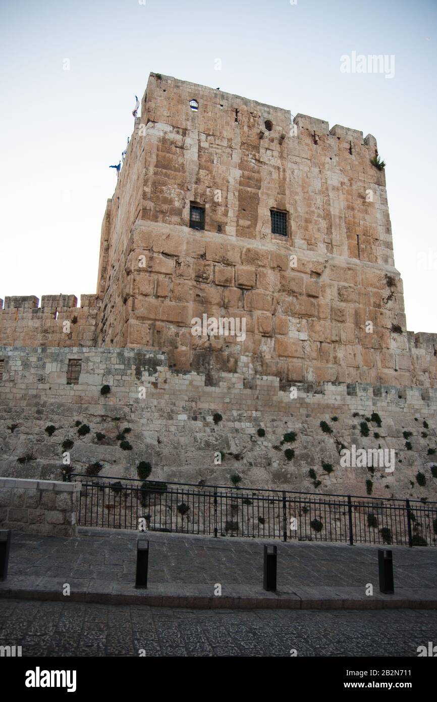 Jerusalem ancient walls museum in old city Stock Photo - Alamy