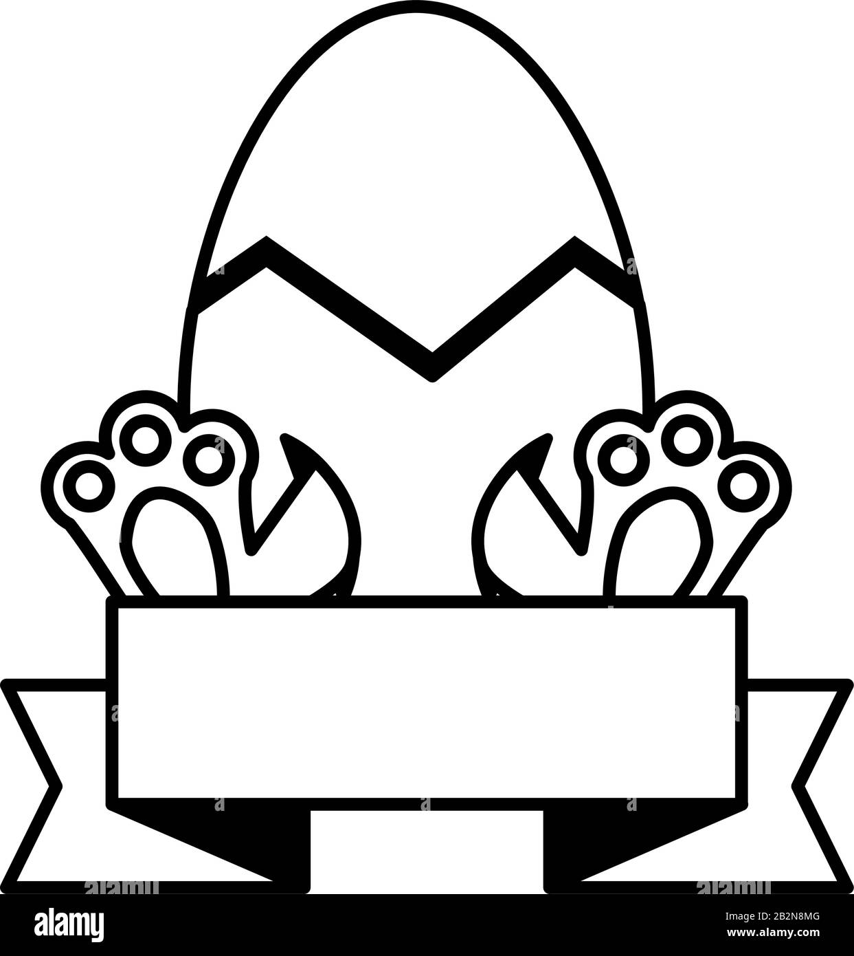 egg with rabbit legs on white background vector illustration design ...