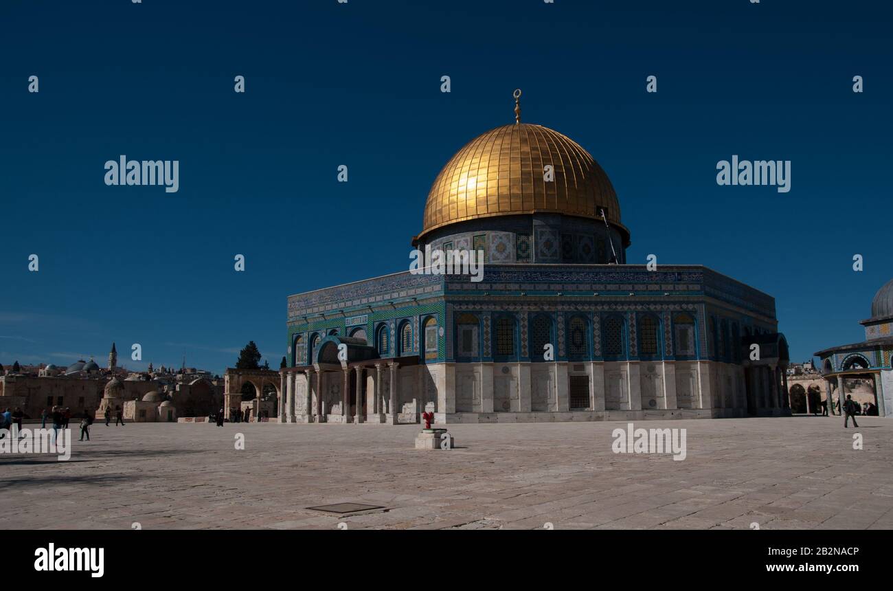 Mosque archaeology and pray on jerusalem temple mount Stock Photo - Alamy
