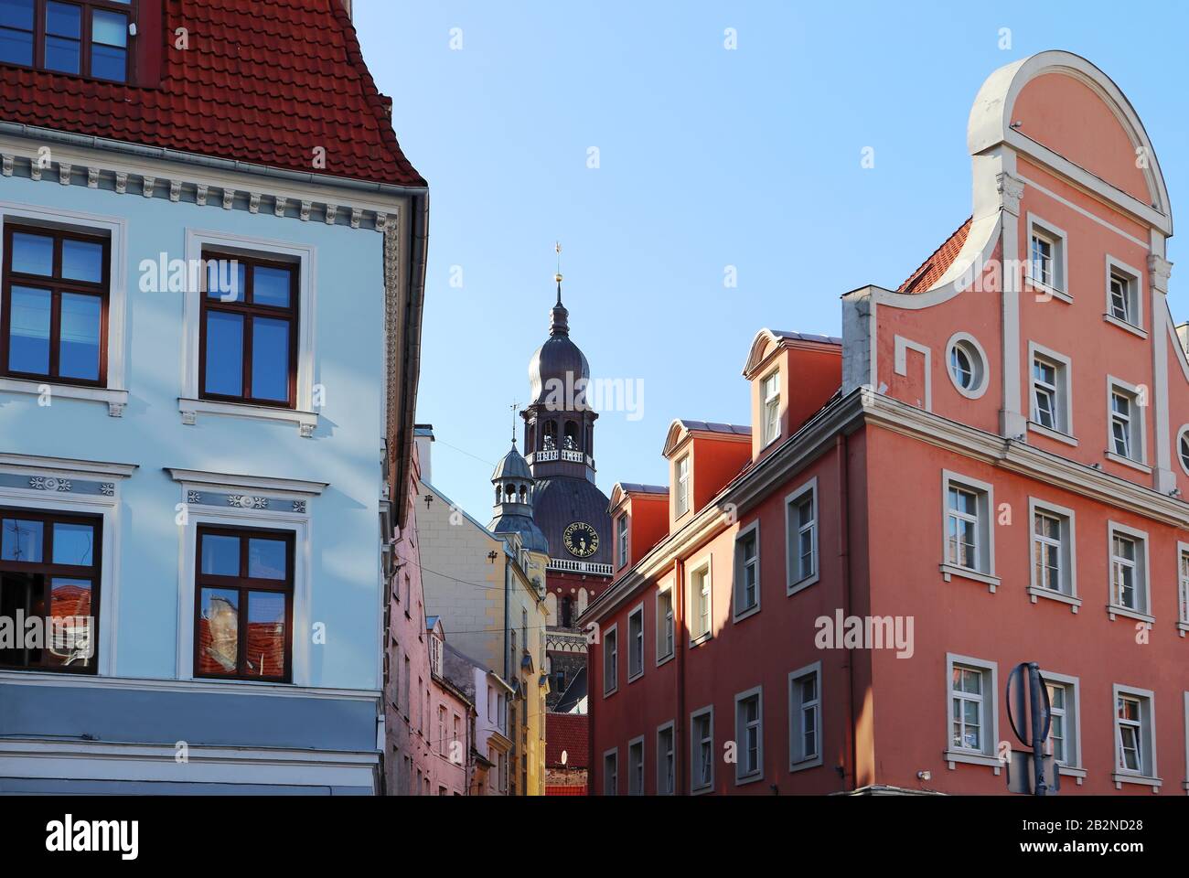 Riga Latvia old city center streets view traveling europe urban ...
