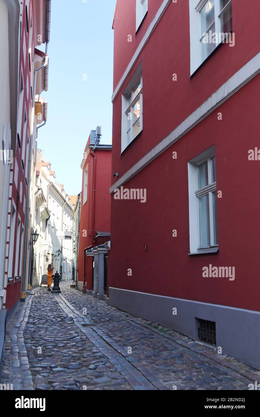 Riga Latvia old city center streets view traveling europe urban ...
