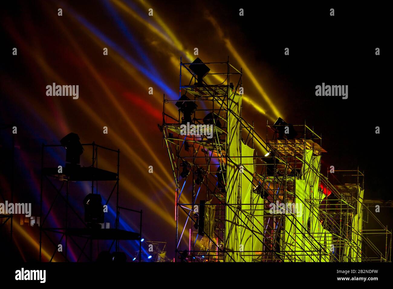 Lighting Rigs Used For Public Shows And Events Stock Photo - Alamy