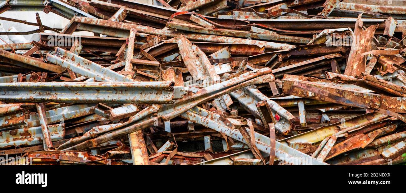 Detail From An Old Pile Of Train Tracks Rusted Cut And Abandoned ...