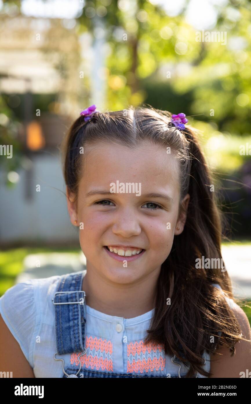Girl outside in summer Stock Photo - Alamy