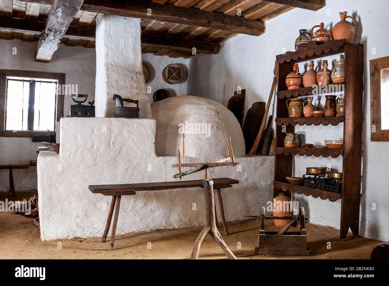 Traditional Romanian Kitchen With Many Specific Items Stock Photo - Alamy