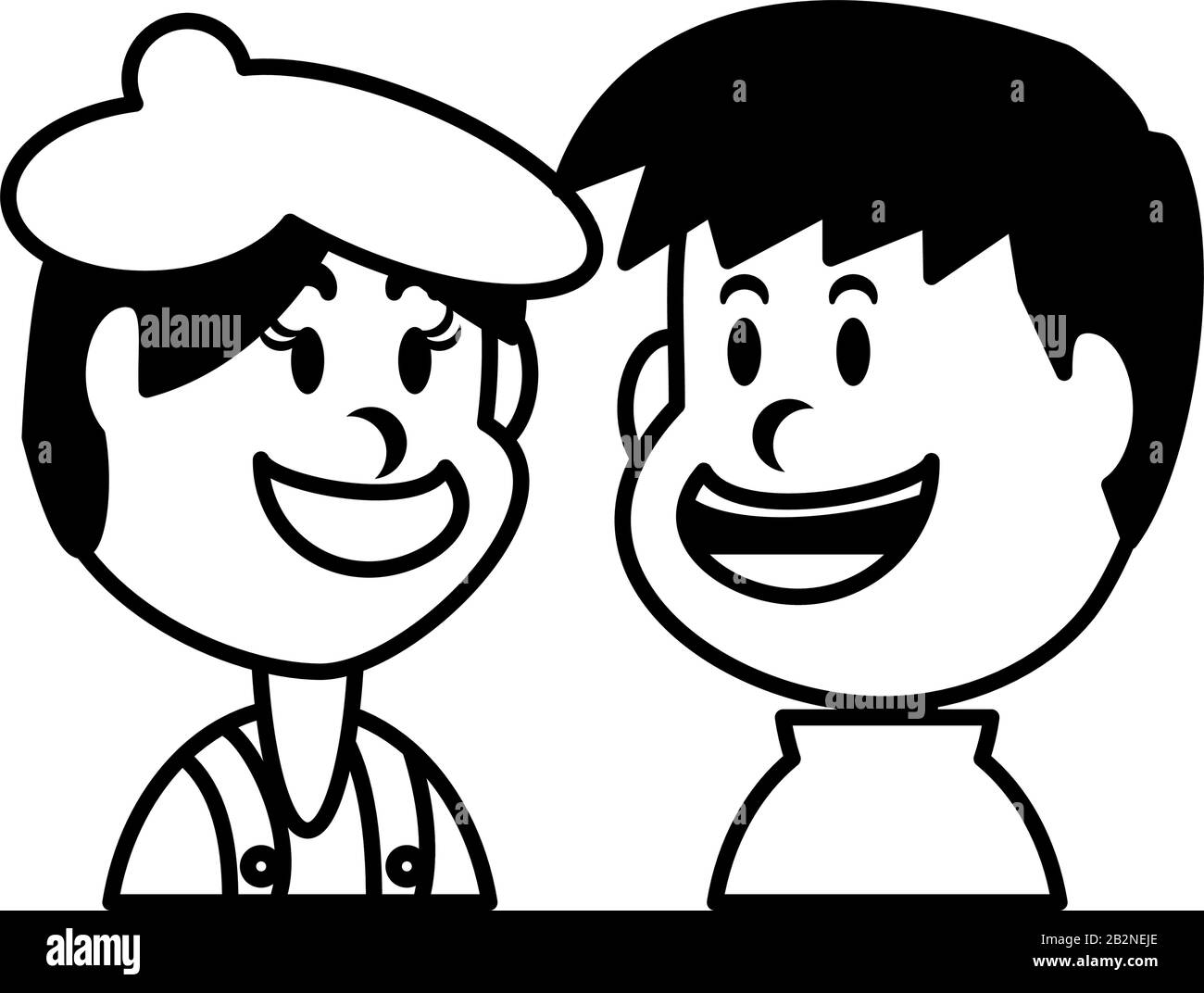 children smiling on white background vector illustration design Stock ...