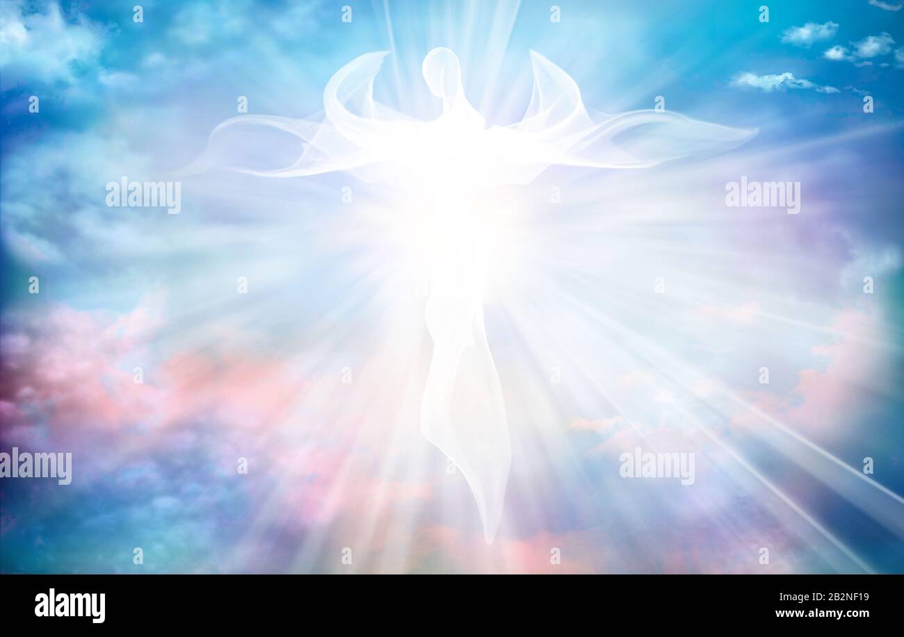 Archangel. Heavenly angelic spirit with wings. Illustration abstract ...