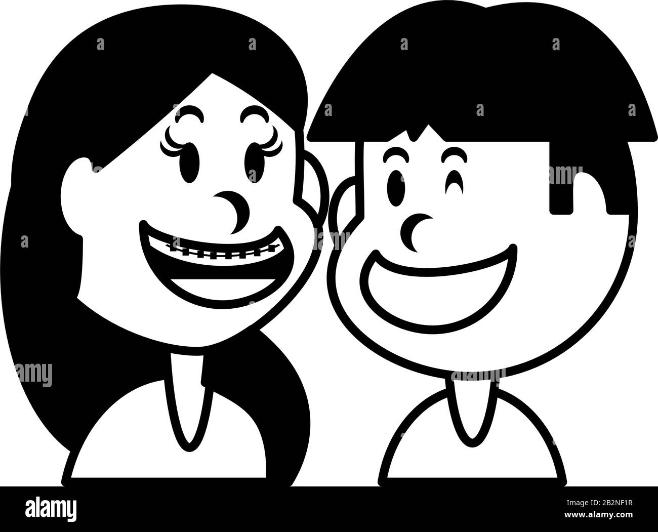 children smiling on white background vector illustration design Stock ...