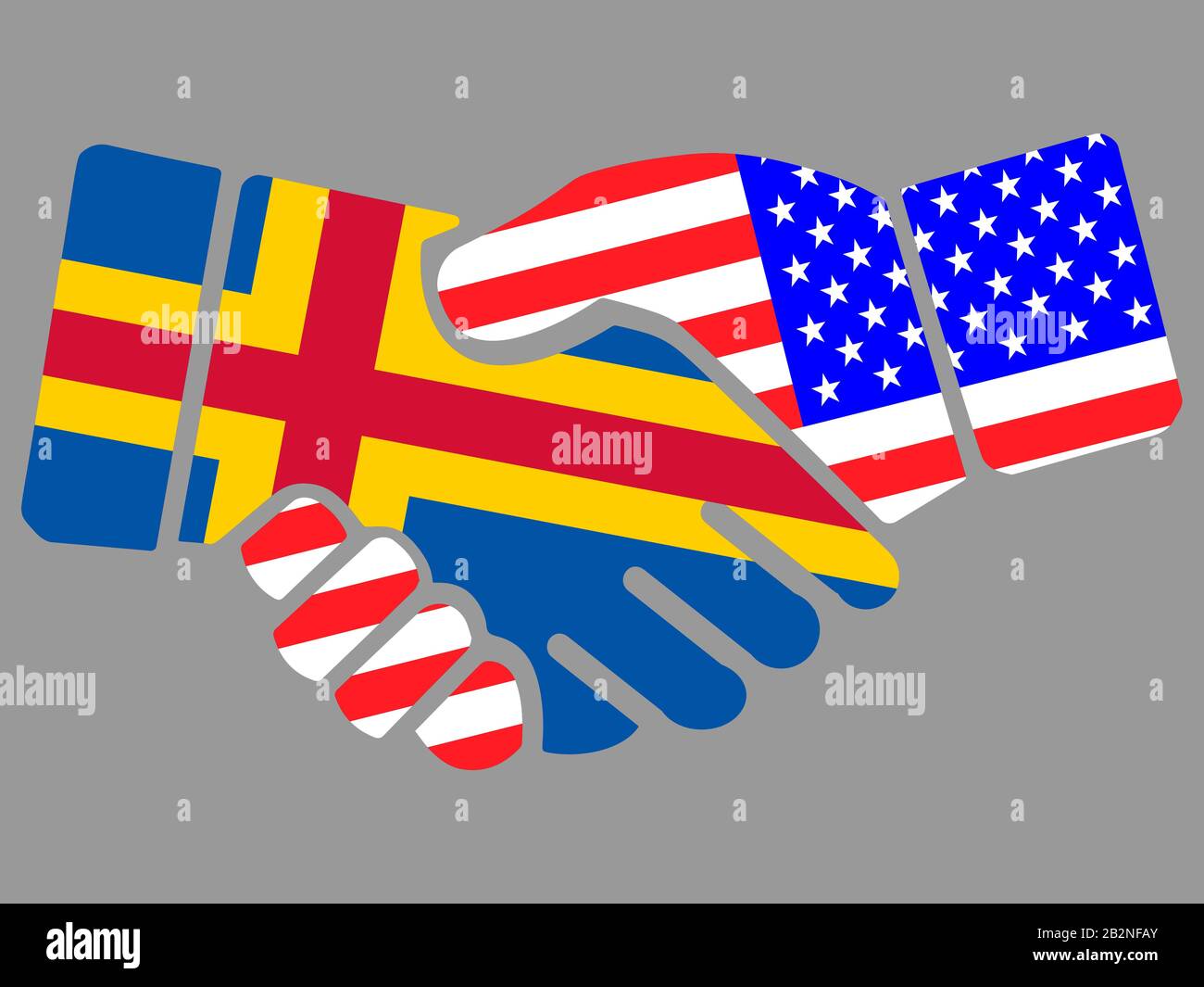 Flags handshake hi-res stock photography and images - Alamy
