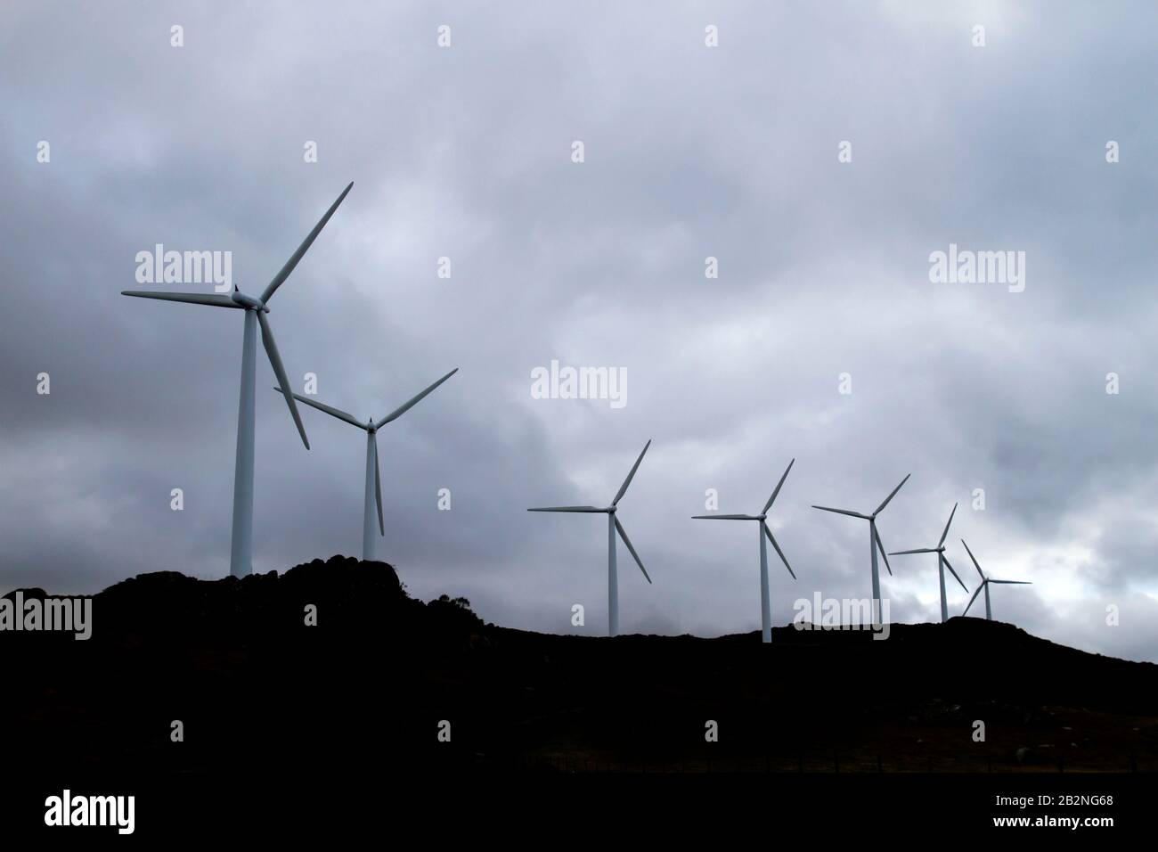Wind turbines generating clean renewable energy Stock Photo - Alamy