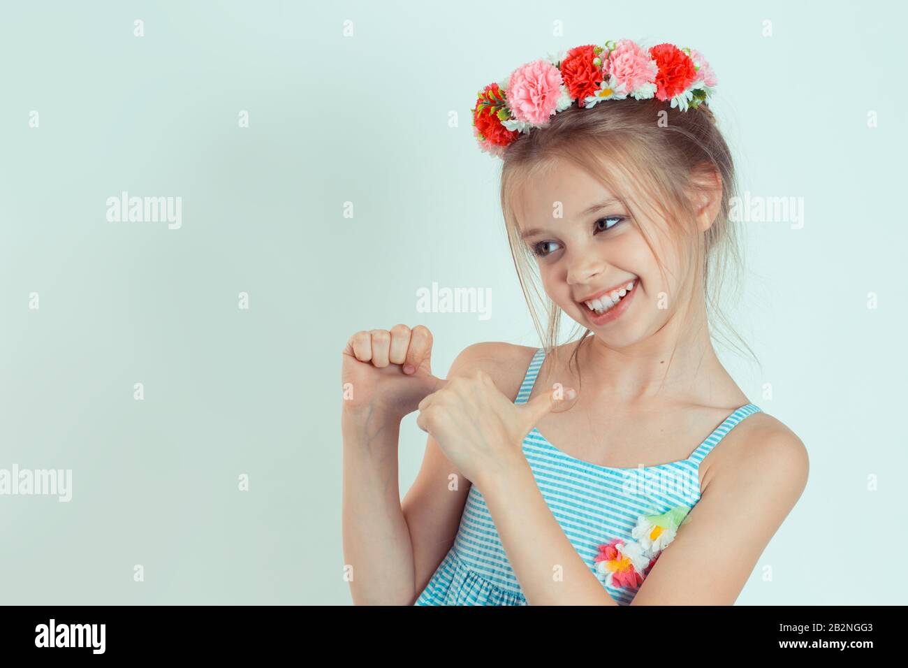 Kid Pointing At Herself