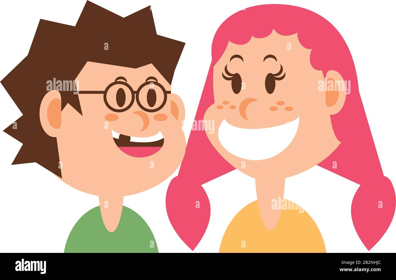 children smiling on white background vector illustration design Stock ...
