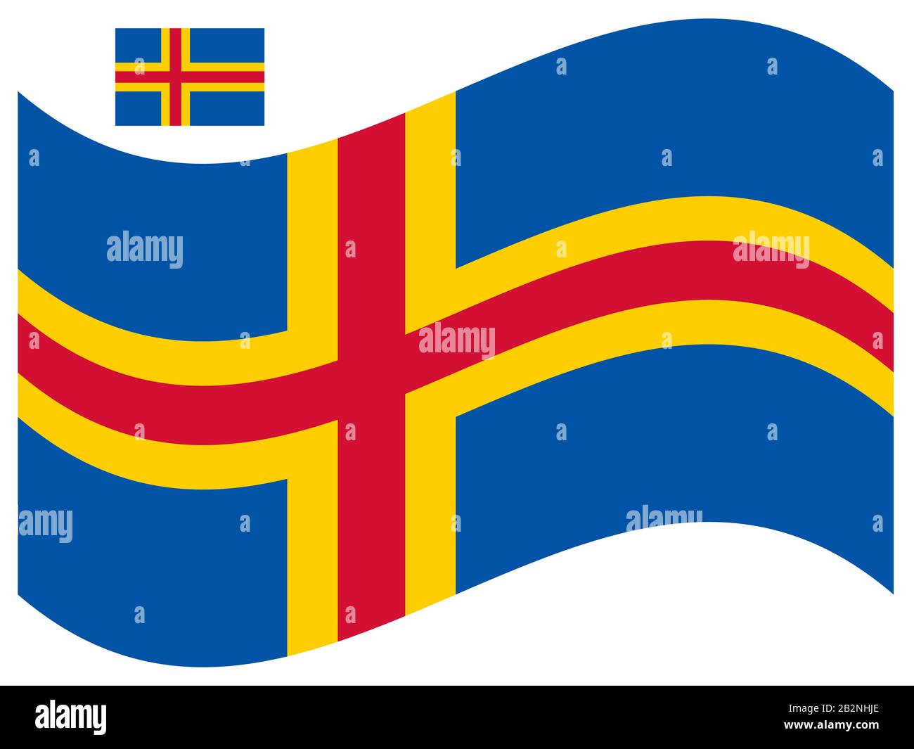 Aland flag hi-res stock photography and images - Alamy
