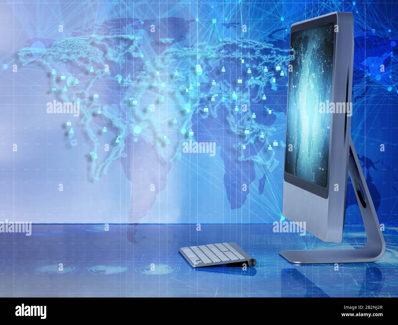 The computer screen in business concept Stock Photo - Alamy