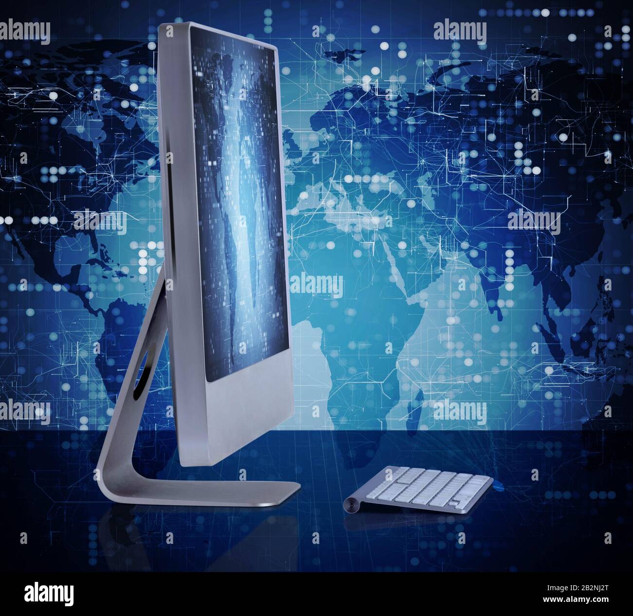 The computer screen in business concept Stock Photo - Alamy