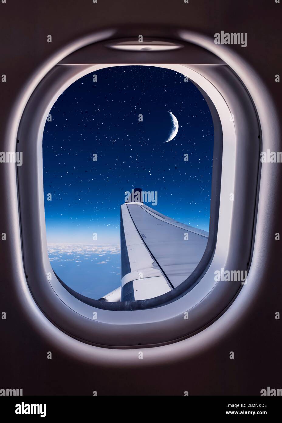 Moon with aircraft hi-res stock photography and images - Alamy