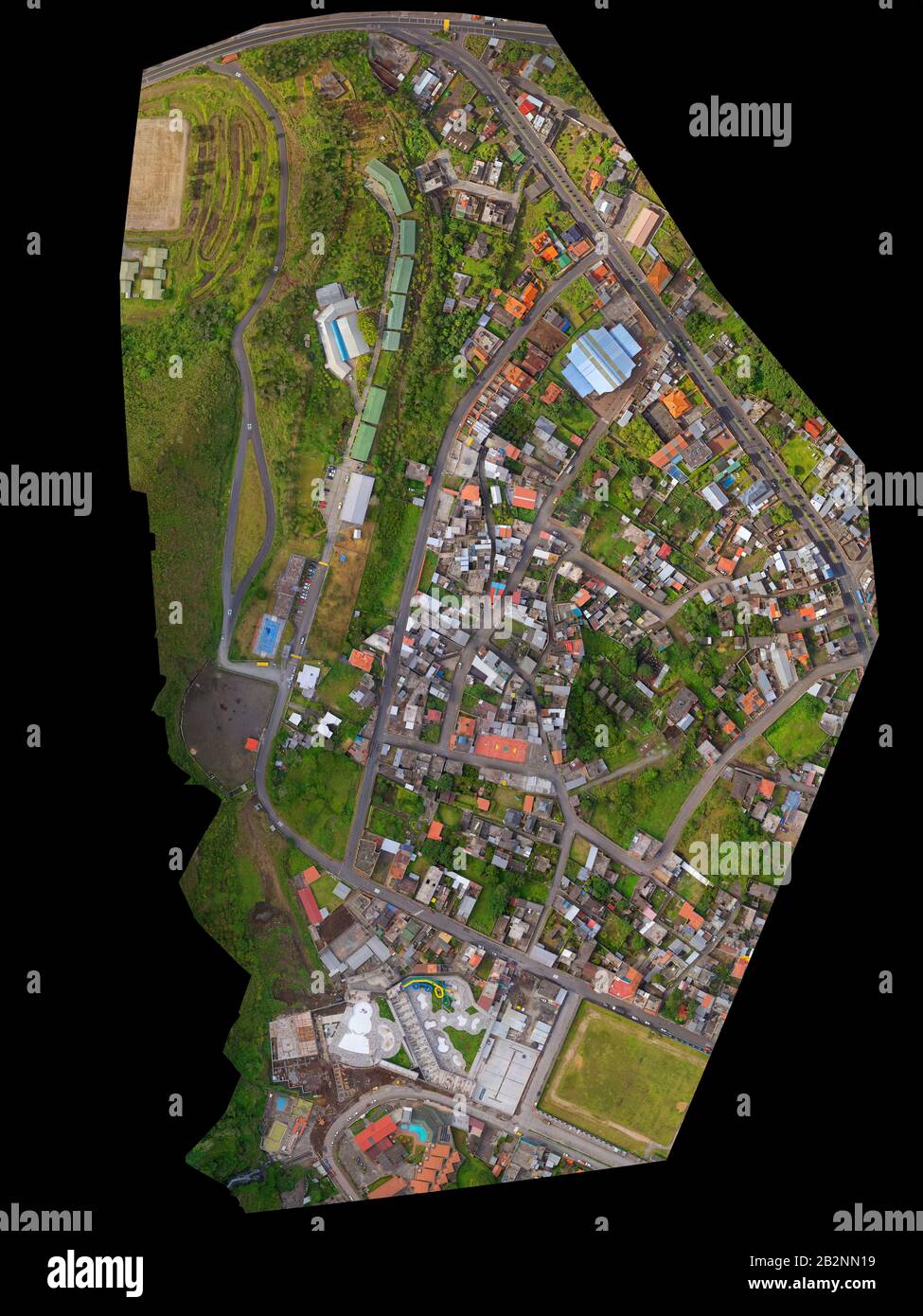 Orthorectified Aerial Picture Old In Civil Engineering Stock Photo - Alamy