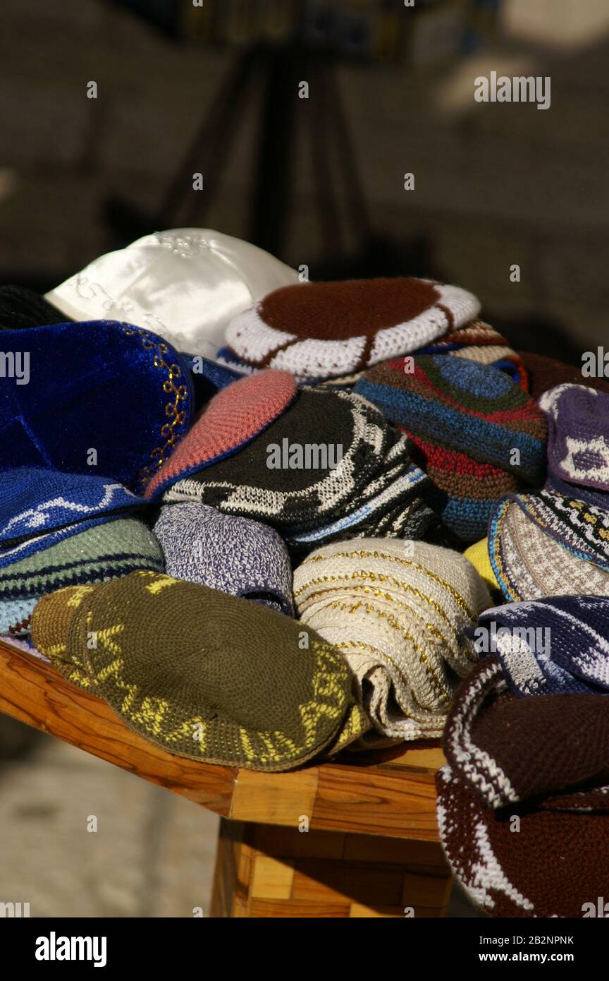 jewish religious tradition caps Stock Photo - Alamy