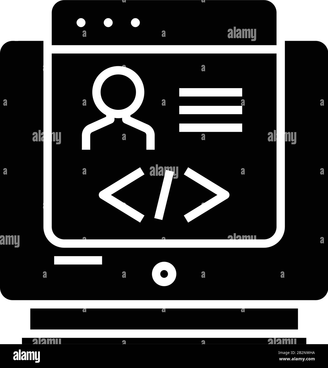 Personal info black icon, concept illustration, vector flat symbol ...