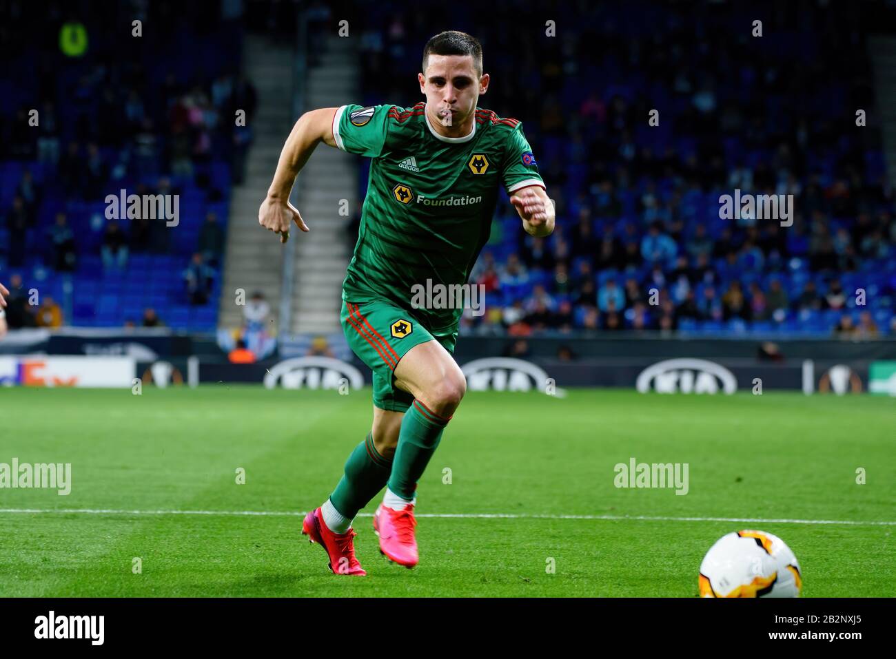 BARCELONA - FEB 27: Daniel Podence plays at the Uefa Europa League ...