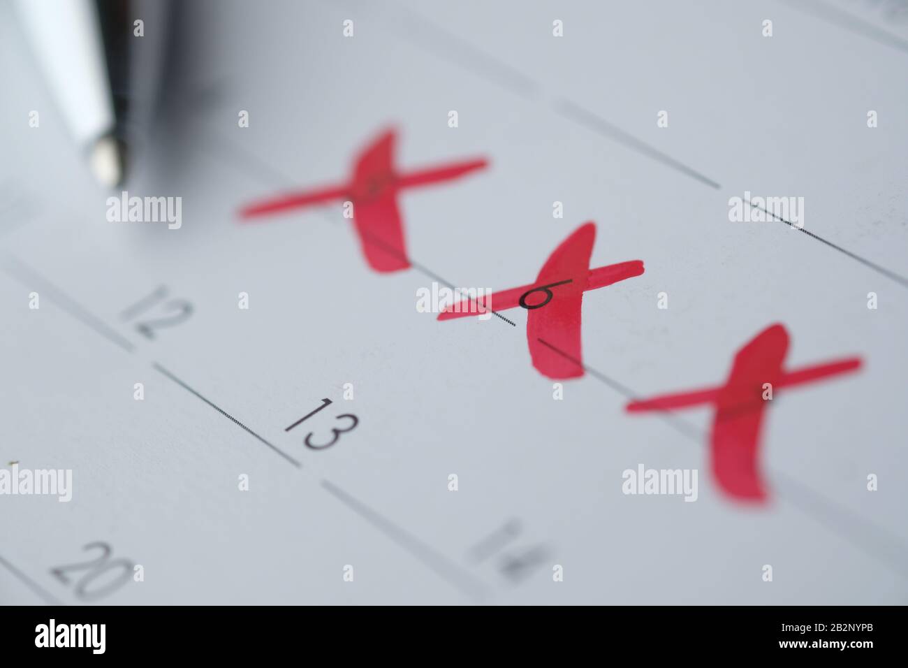 deadline concept with red mark on calendar date Stock Photo - Alamy