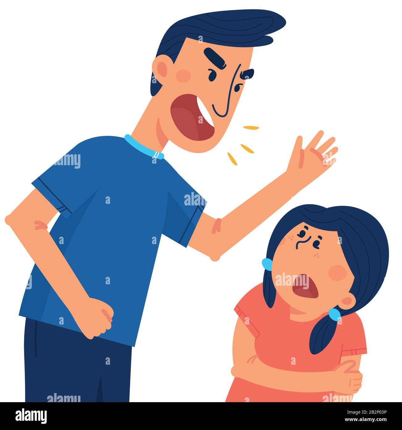 Cartoon angry dad hi-res stock photography and images - Alamy