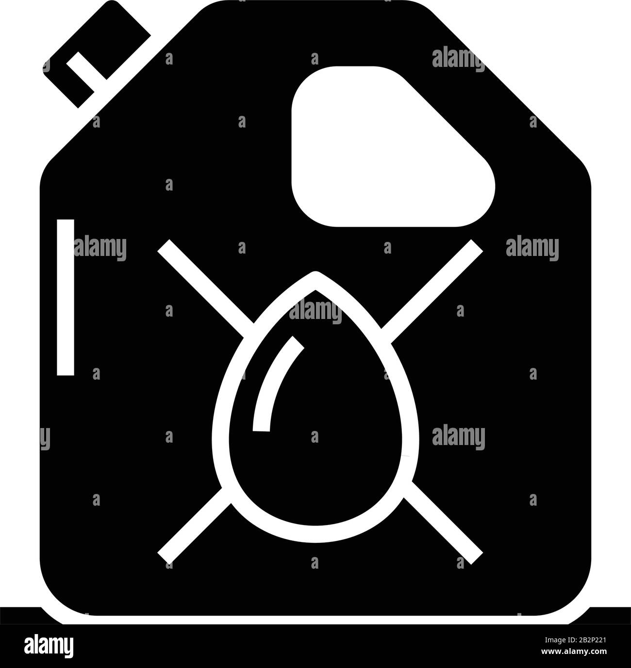 Petrol can black icon, concept illustration, vector flat symbol, glyph ...