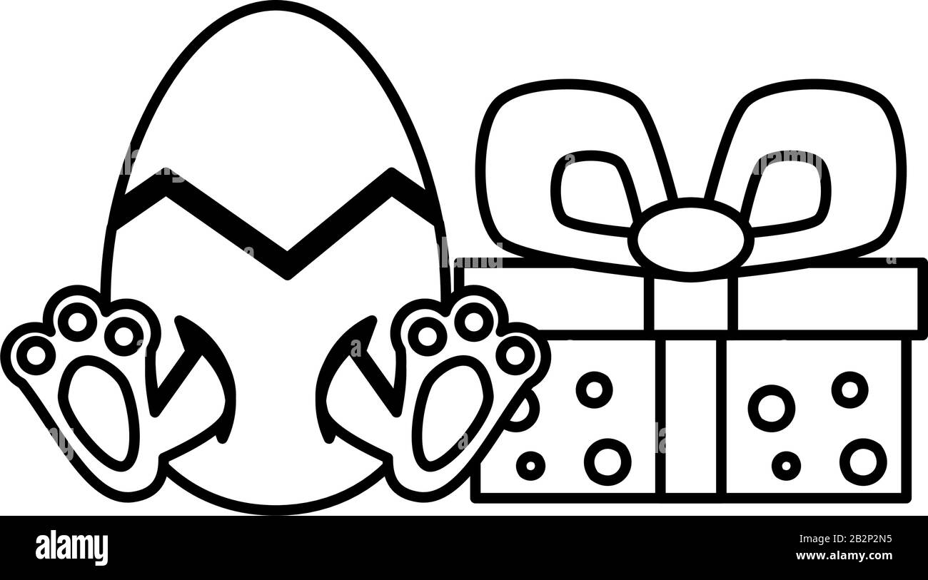 egg with rabbit legs on white background vector illustration design ...