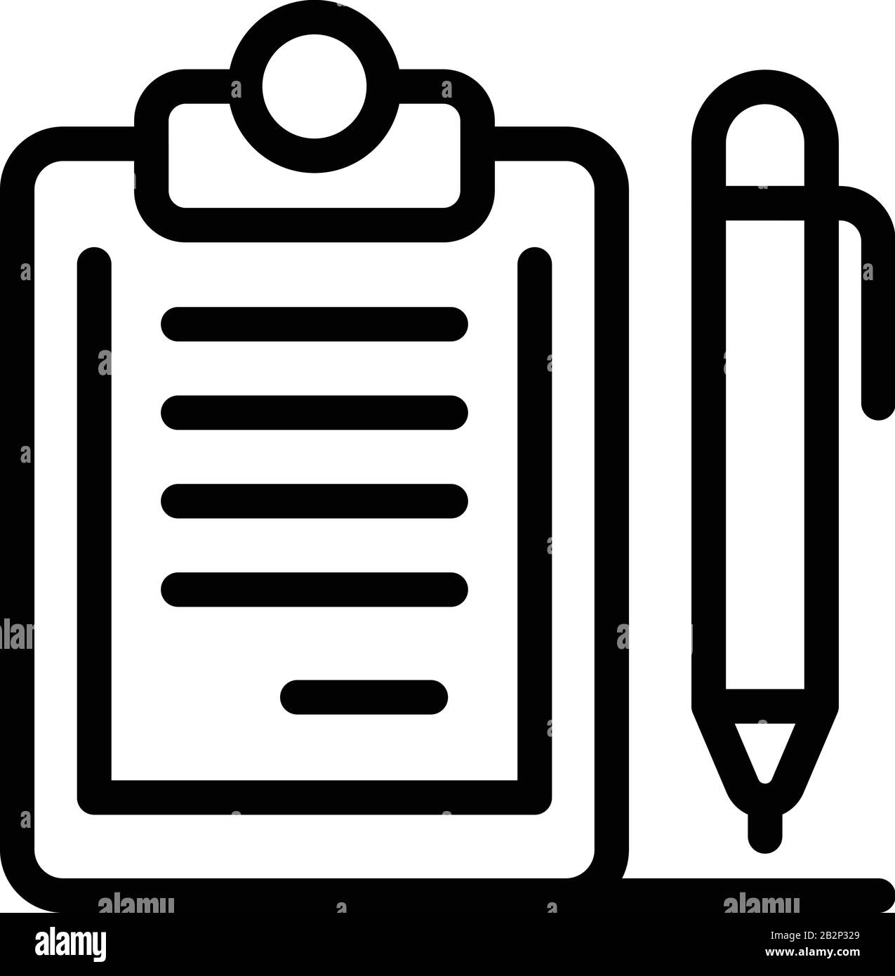 Clipboard icon, outline style Stock Vector Image & Art - Alamy