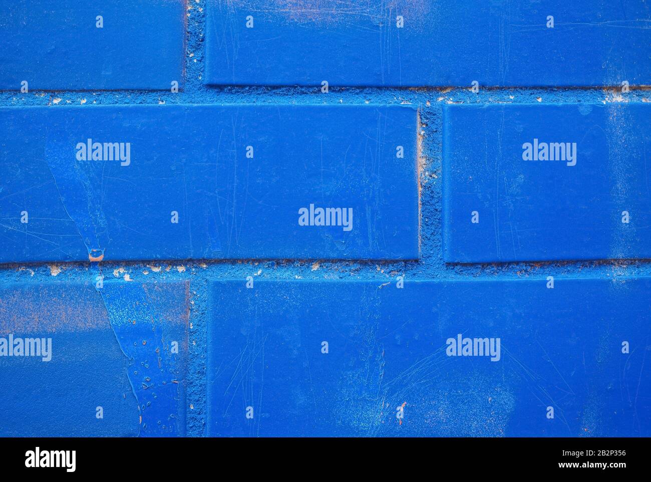 Blue brick wall useful as a background Stock Photo - Alamy