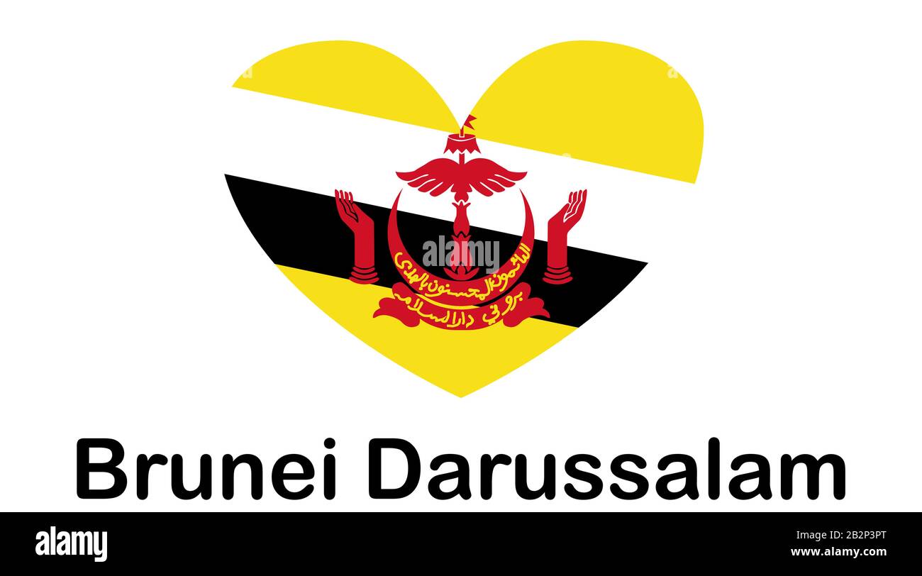 Brunei Darussalam Flag Button. icon flag of Brunei Darussalam on white ...