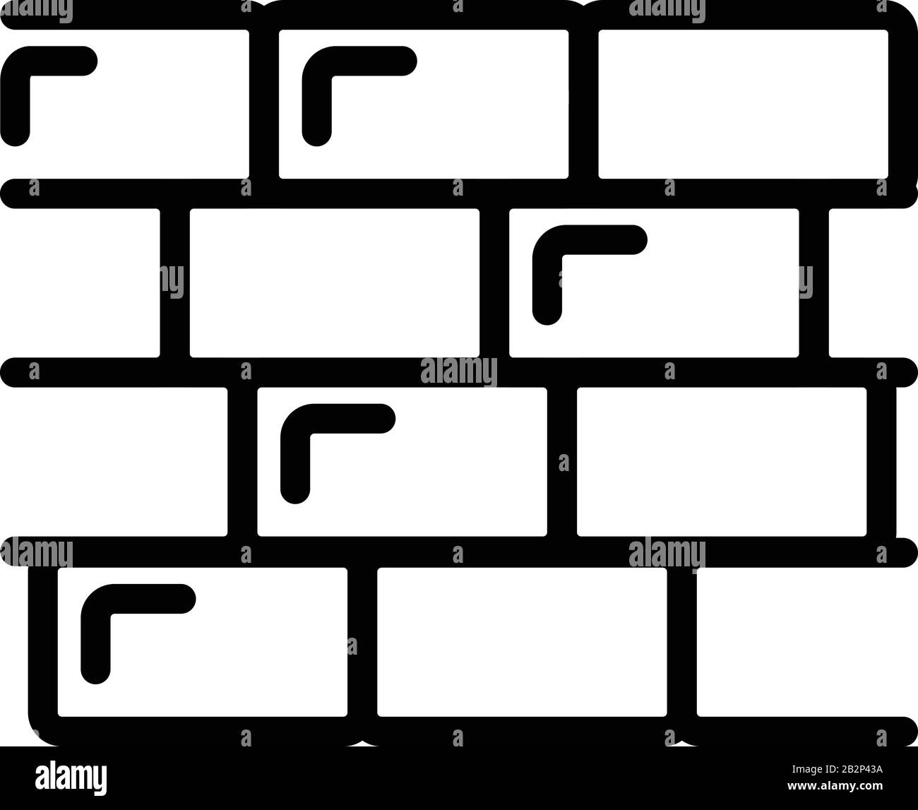 New brick wall icon, outline style Stock Vector Image & Art - Alamy