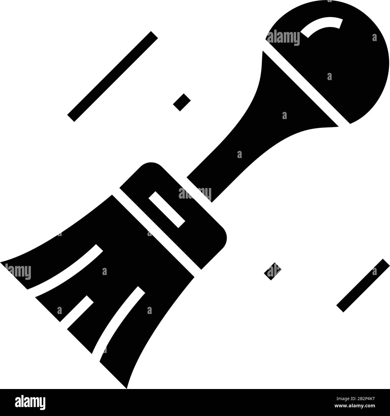 Paint brush black icon, concept illustration, vector flat symbol, glyph ...