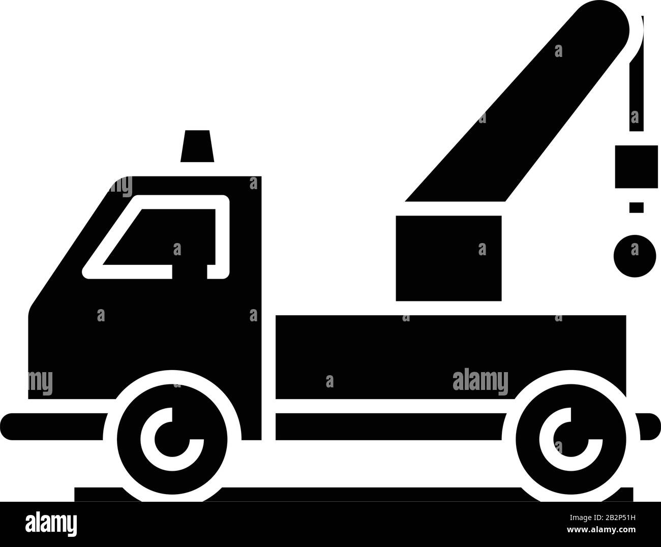 Mechanical loader black icon, concept illustration, vector flat symbol ...