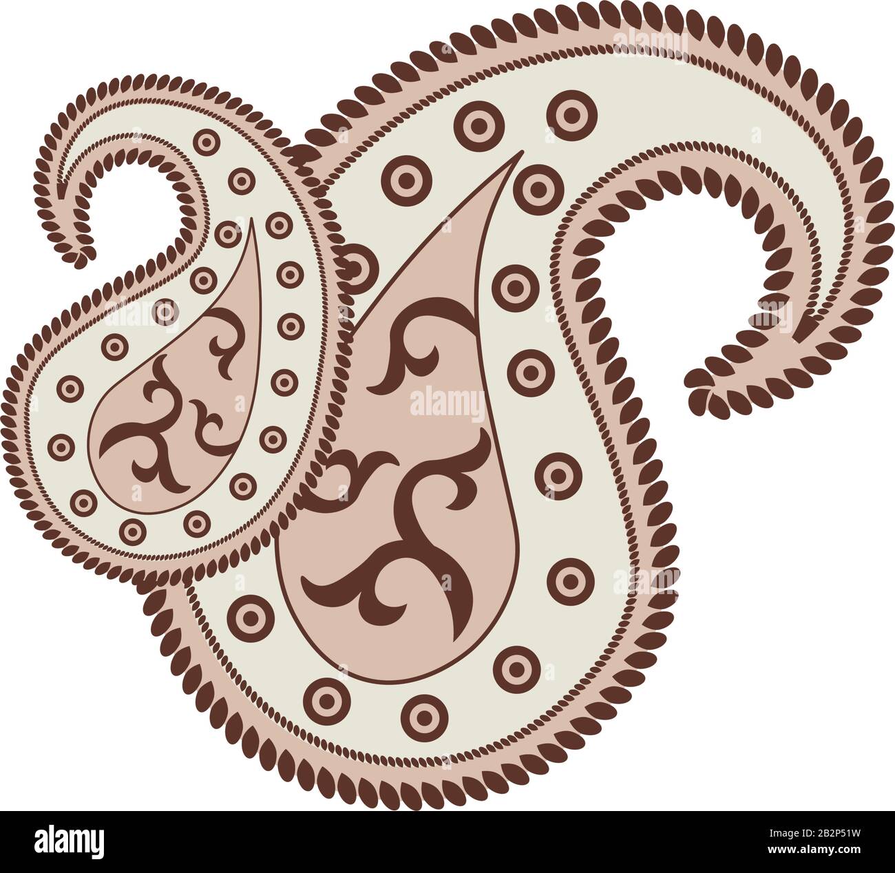Paisley Pattern Indian Ornament Vector Illustration Stock Vector