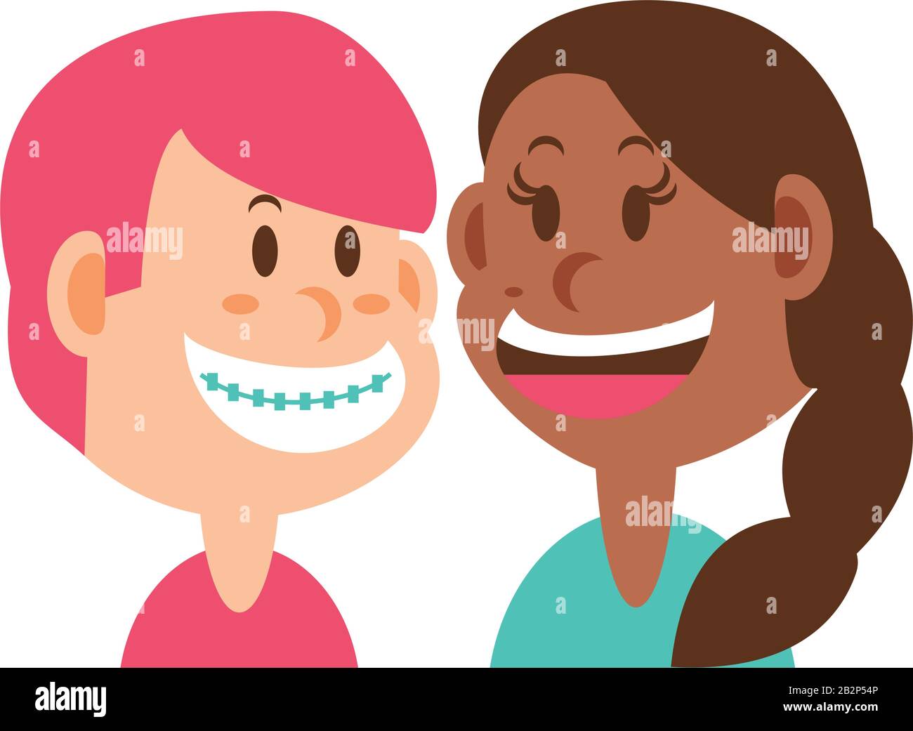 children smiling on white background vector illustration design Stock ...