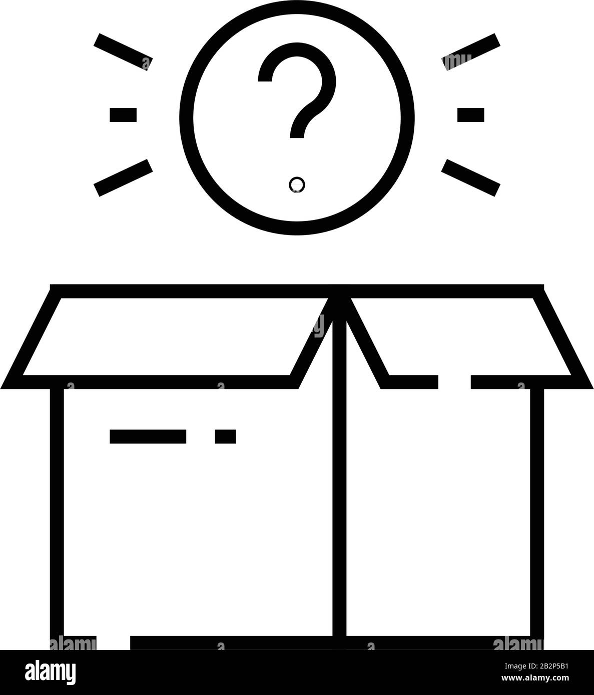 Suspense line icon, concept sign, outline vector illustration, linear ...