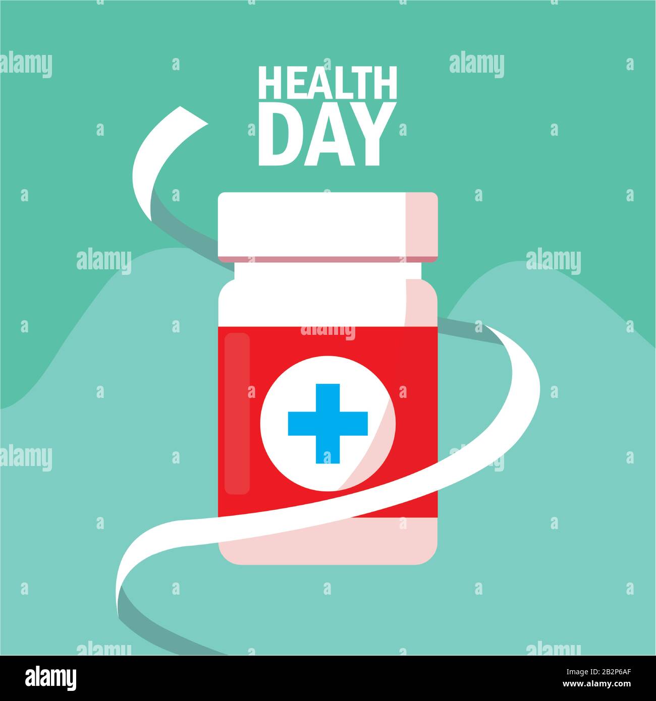 world health day label with medicines vector illustration design Stock ...
