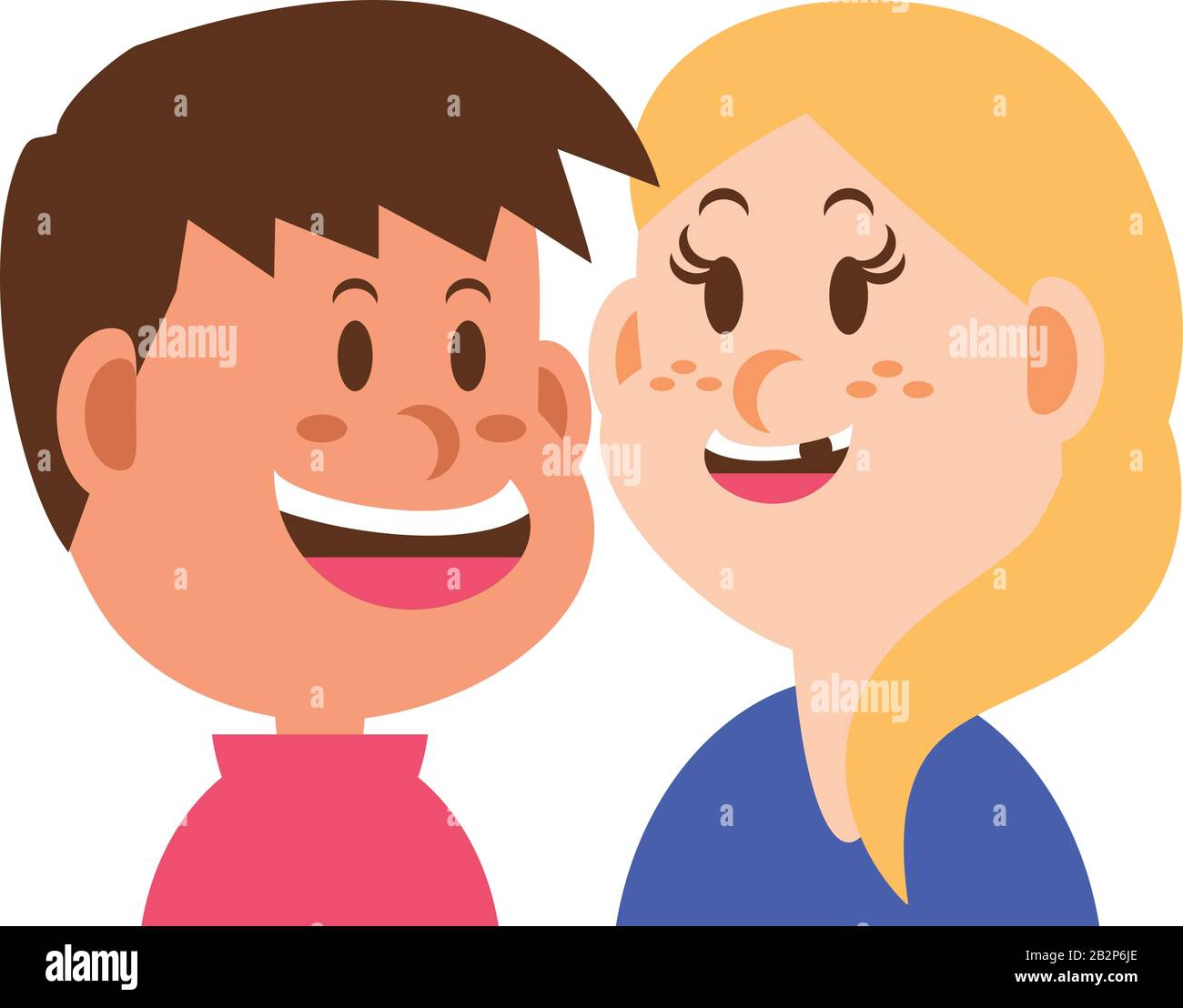 children smiling on white background vector illustration design Stock ...
