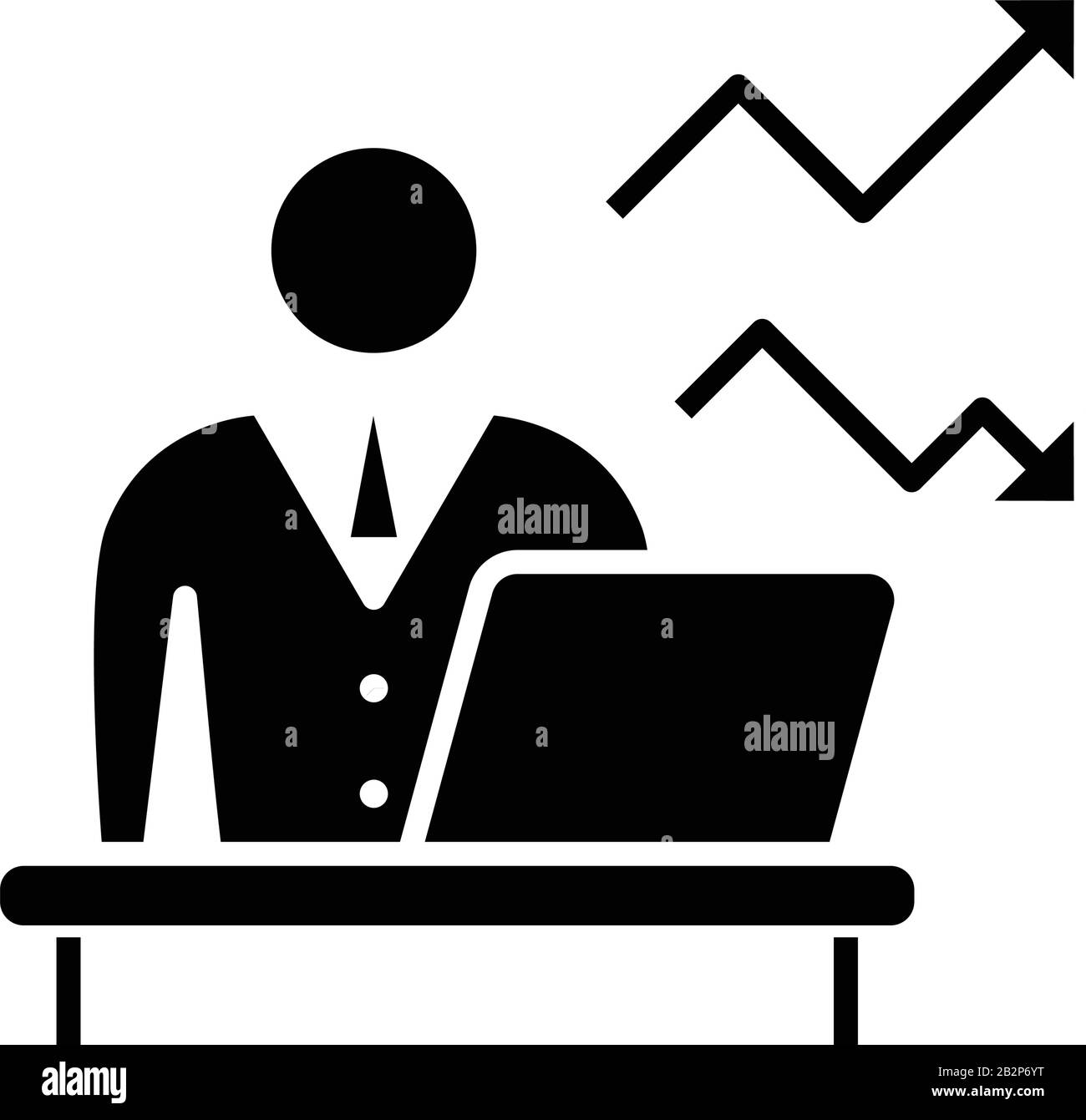 Online work black icon, concept illustration, vector flat symbol, glyph ...