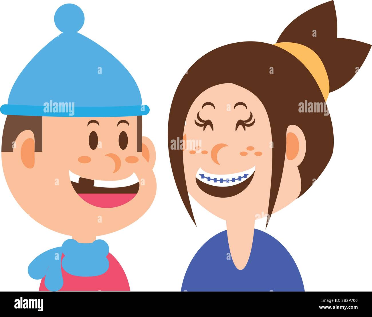 children smiling on white background vector illustration design Stock ...