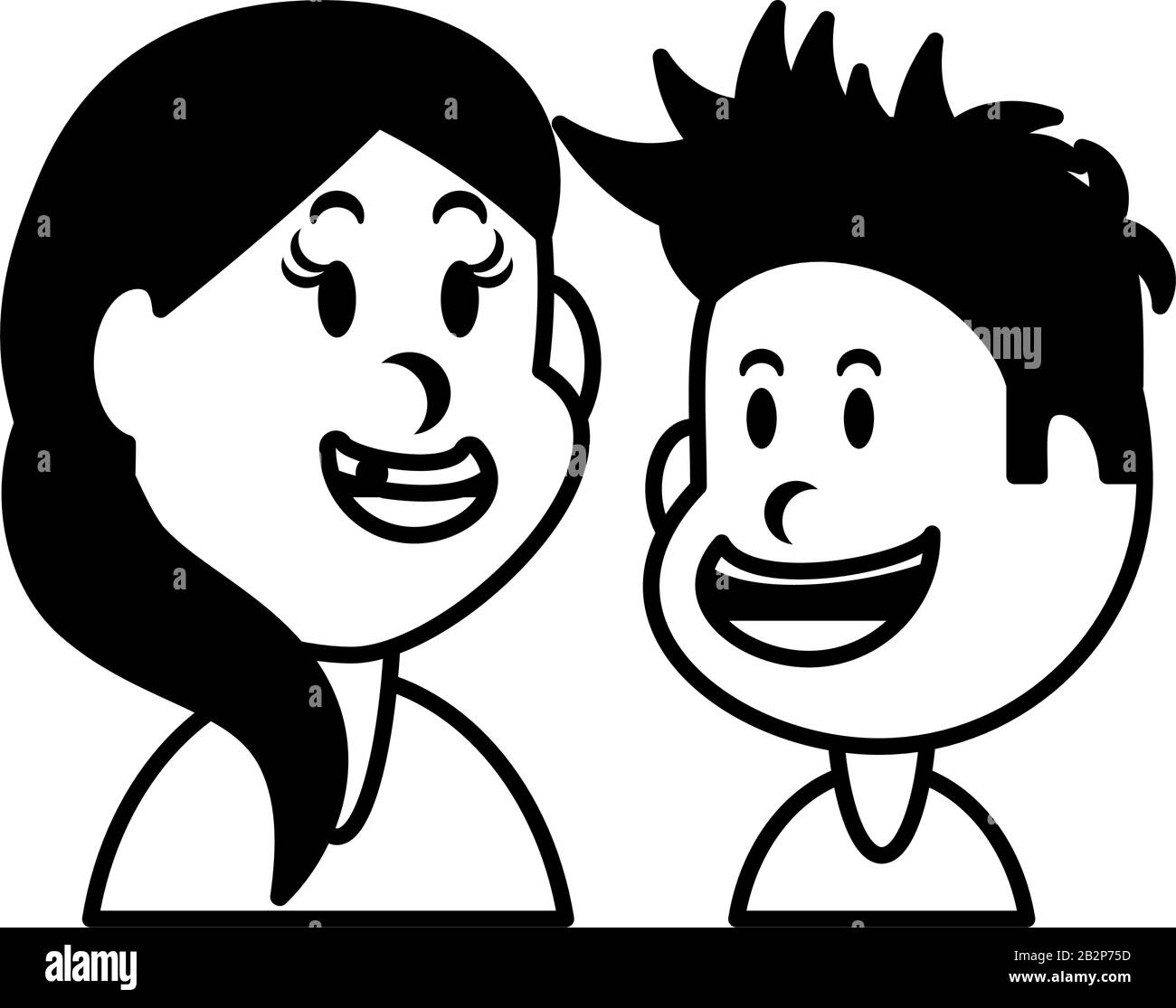 children smiling on white background vector illustration design Stock ...