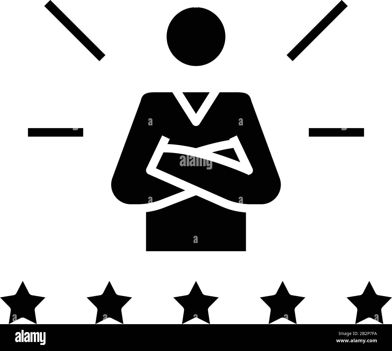 Personal rewards black icon, concept illustration, vector flat symbol ...