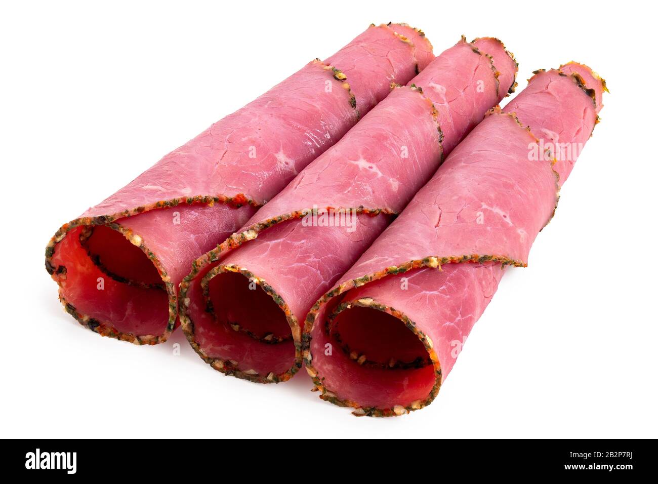 Pastrami slices Cut Out Stock Images & Pictures - Alamy