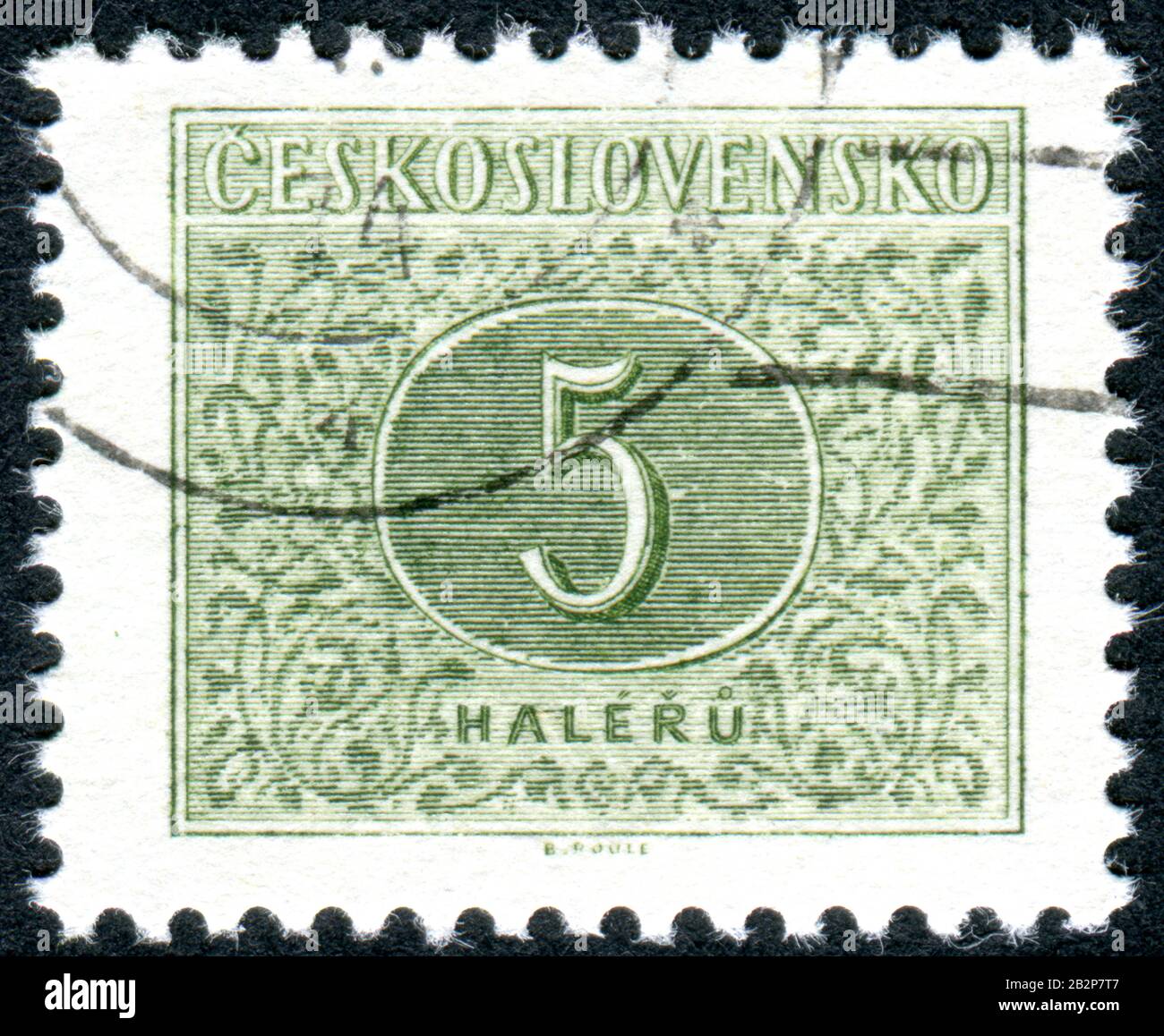 CZECHOSLOVAKIA - CIRCA 1955: A postage duo stamp printed in ...